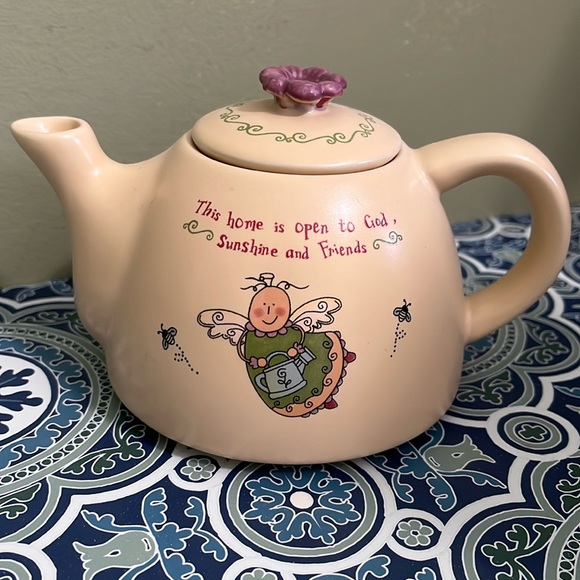 GANZ | Dining | Ganz Teapot 4 Inches Cute Flying Angel With Bees Great ...